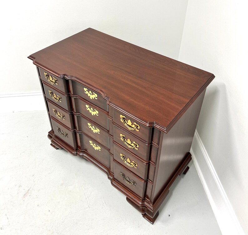 ETHAN ALLEN Cherry Chippendale Block Front Bachelor Chest - Etsy