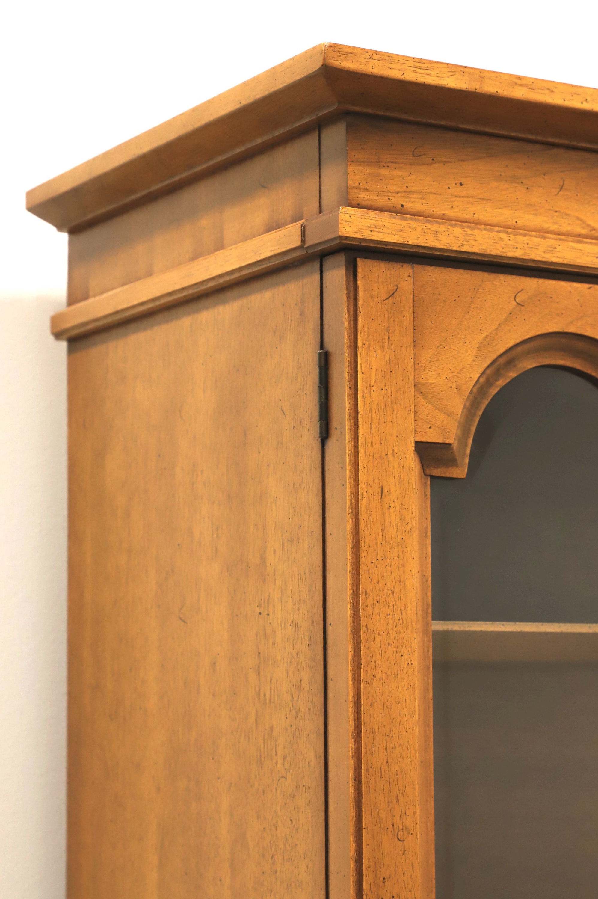 BASIC WITZ Mid 20th Century Pecan Mediterranean Style China Cabinet - Etsy