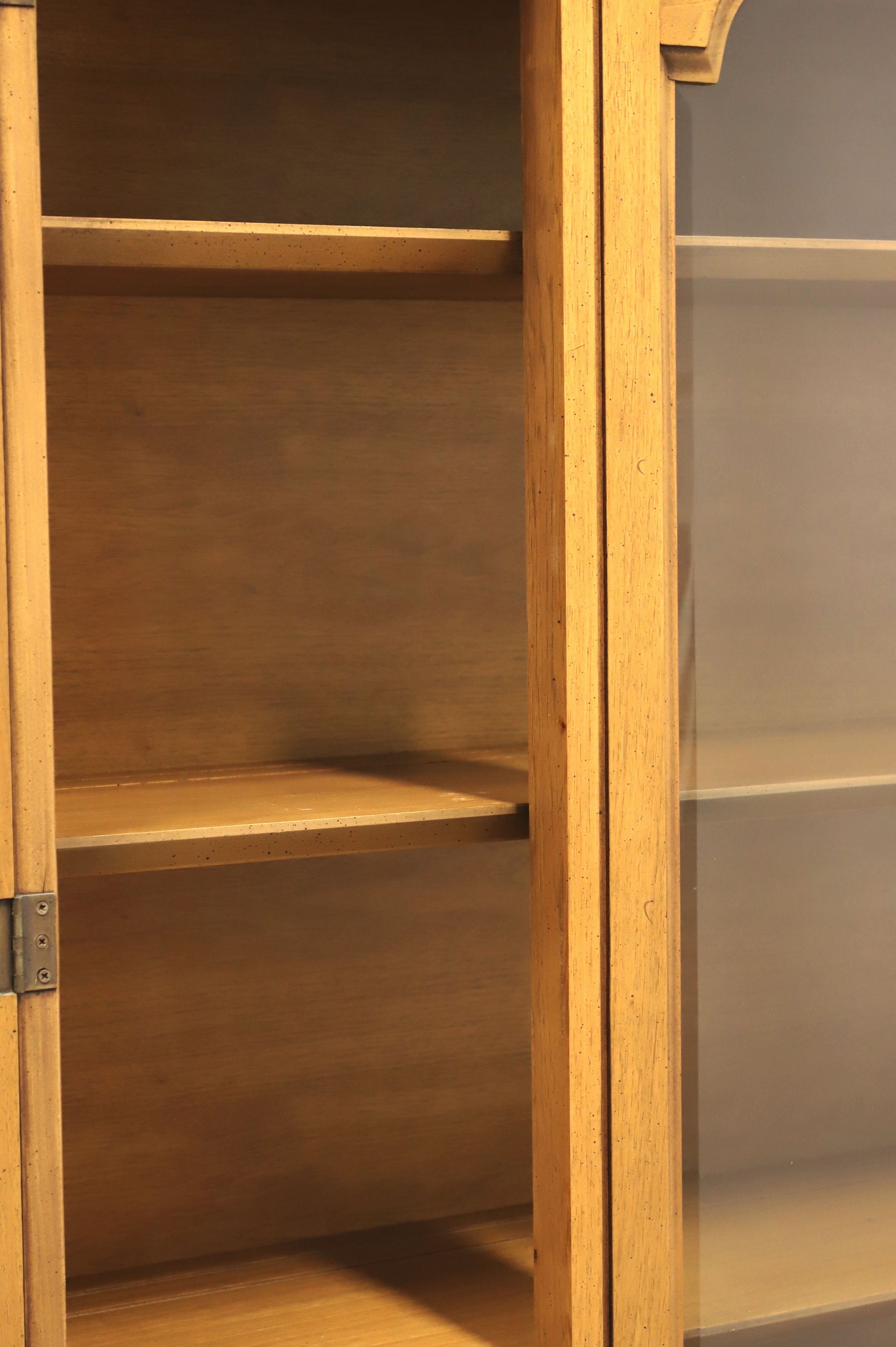 BASIC WITZ Mid 20th Century Pecan Mediterranean Style China Cabinet - Etsy