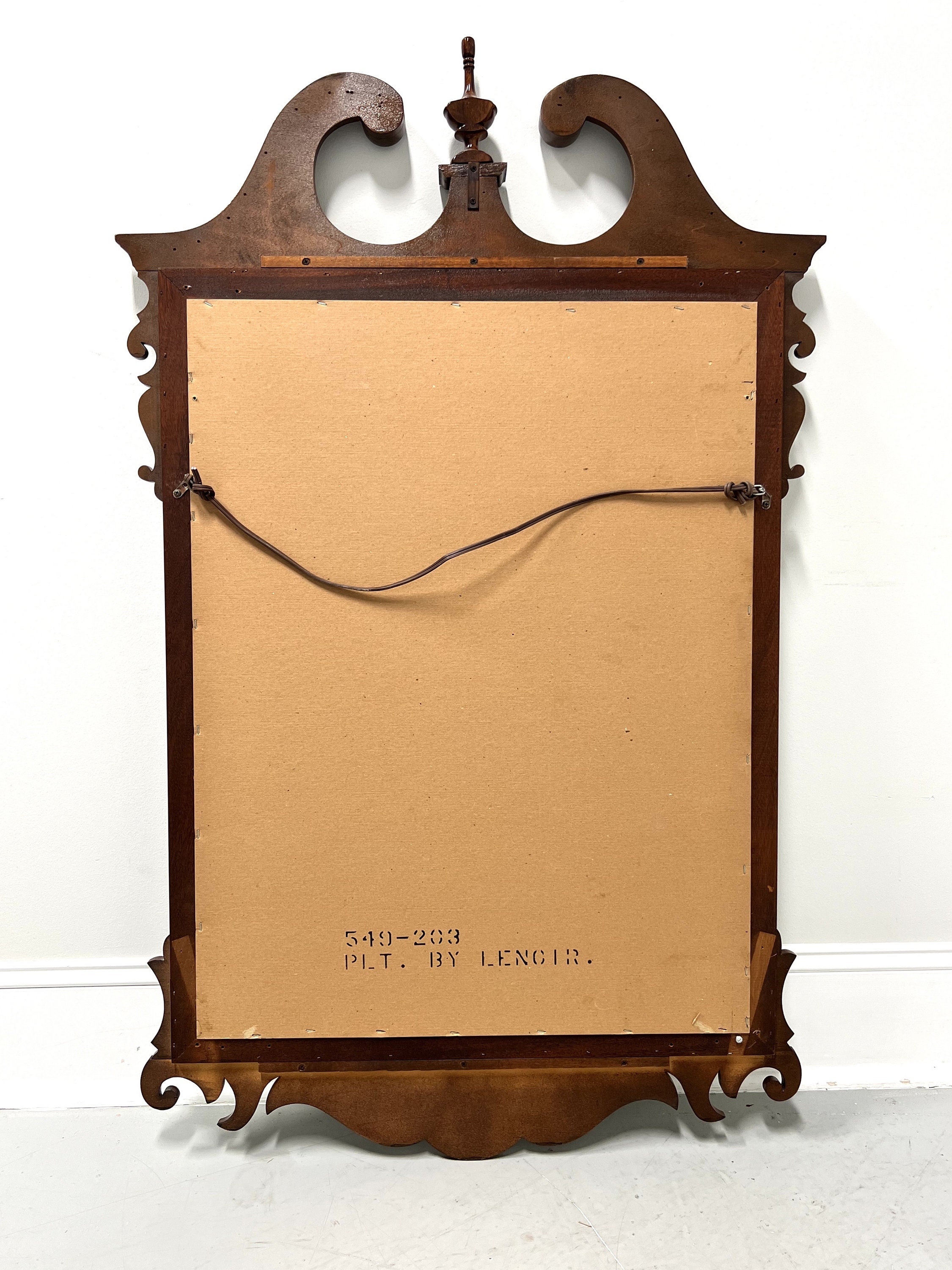 DIXIE Mahogany Chippendale Style Carved Wall Mirror - Etsy