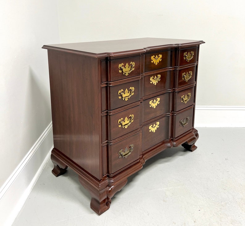 ETHAN ALLEN Cherry Chippendale Block Front Bachelor Chest - Etsy