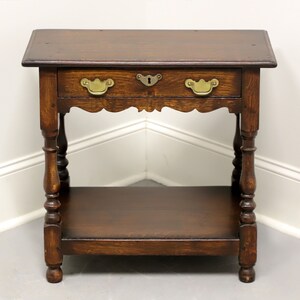 Antique Tiger Oak Colonial Accent Table - Etsy