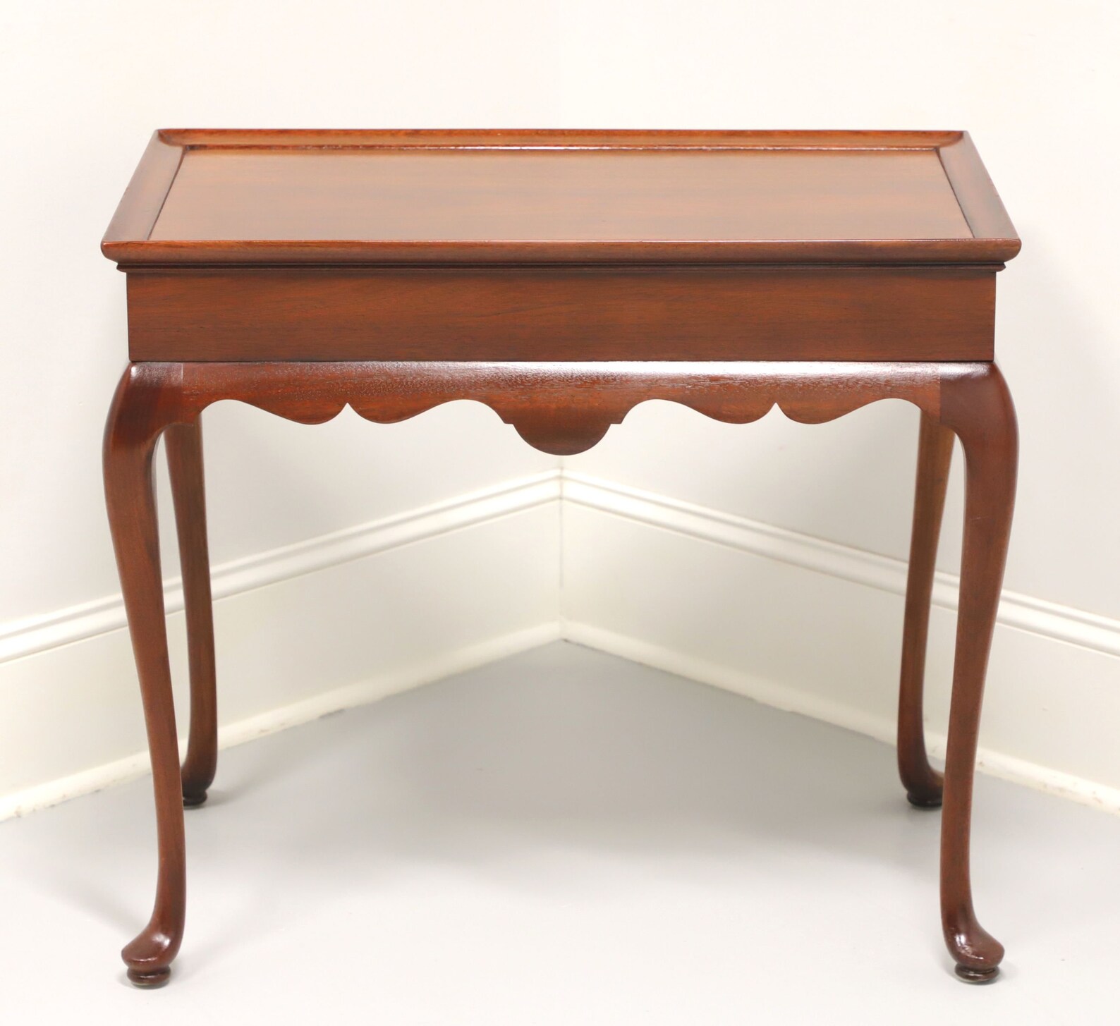 HICKORY FURNITURE Solid Mahogany Queen Anne Tea Table - Etsy