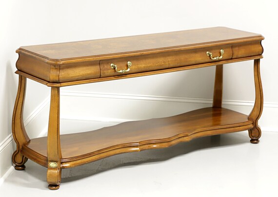 GORDON S Late 20th Century Oak Transitional Console Sofa Table Etsy