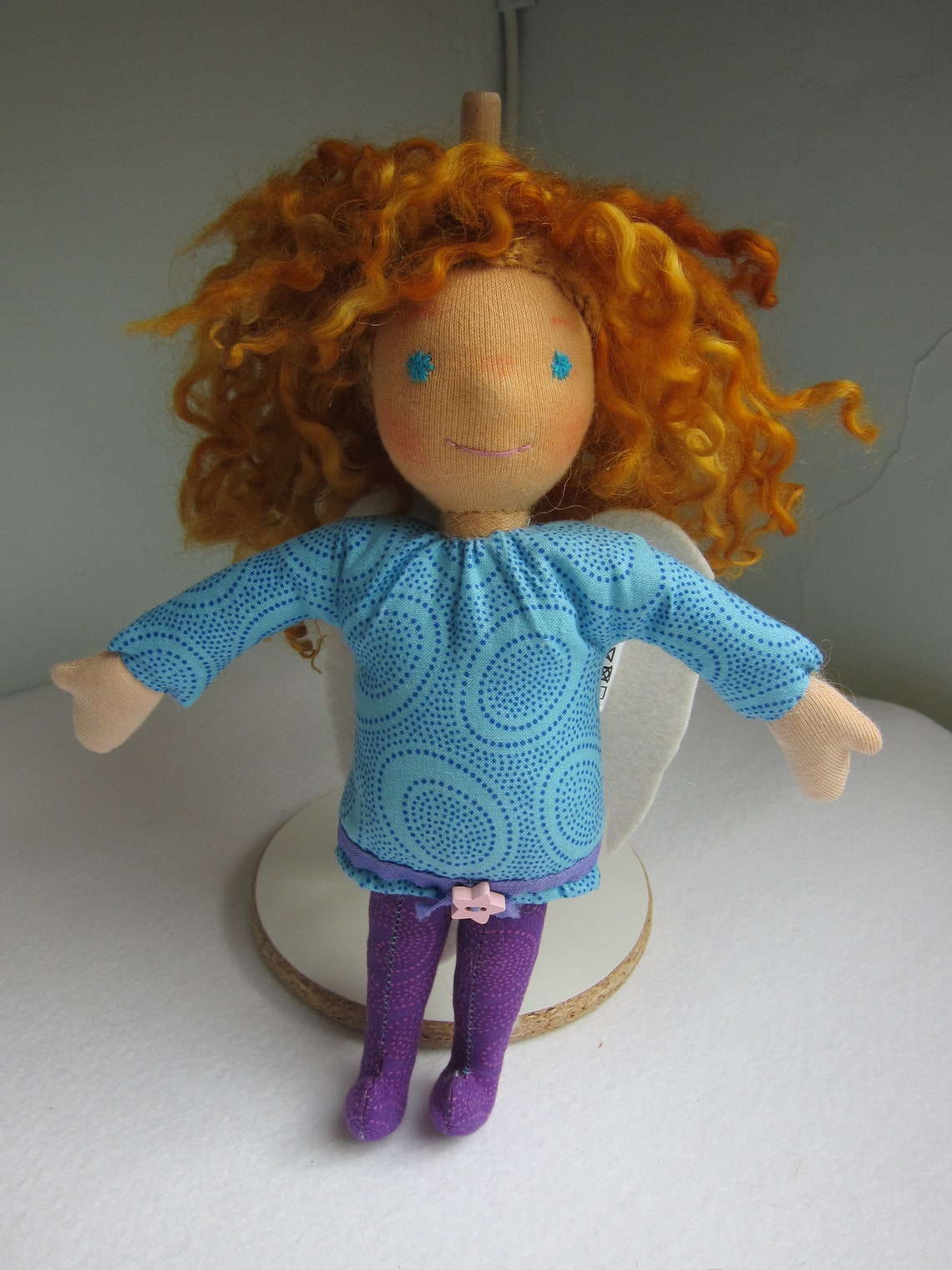 Guardian Angel Doll Play Angel Doll White Wings Blue Star - Etsy