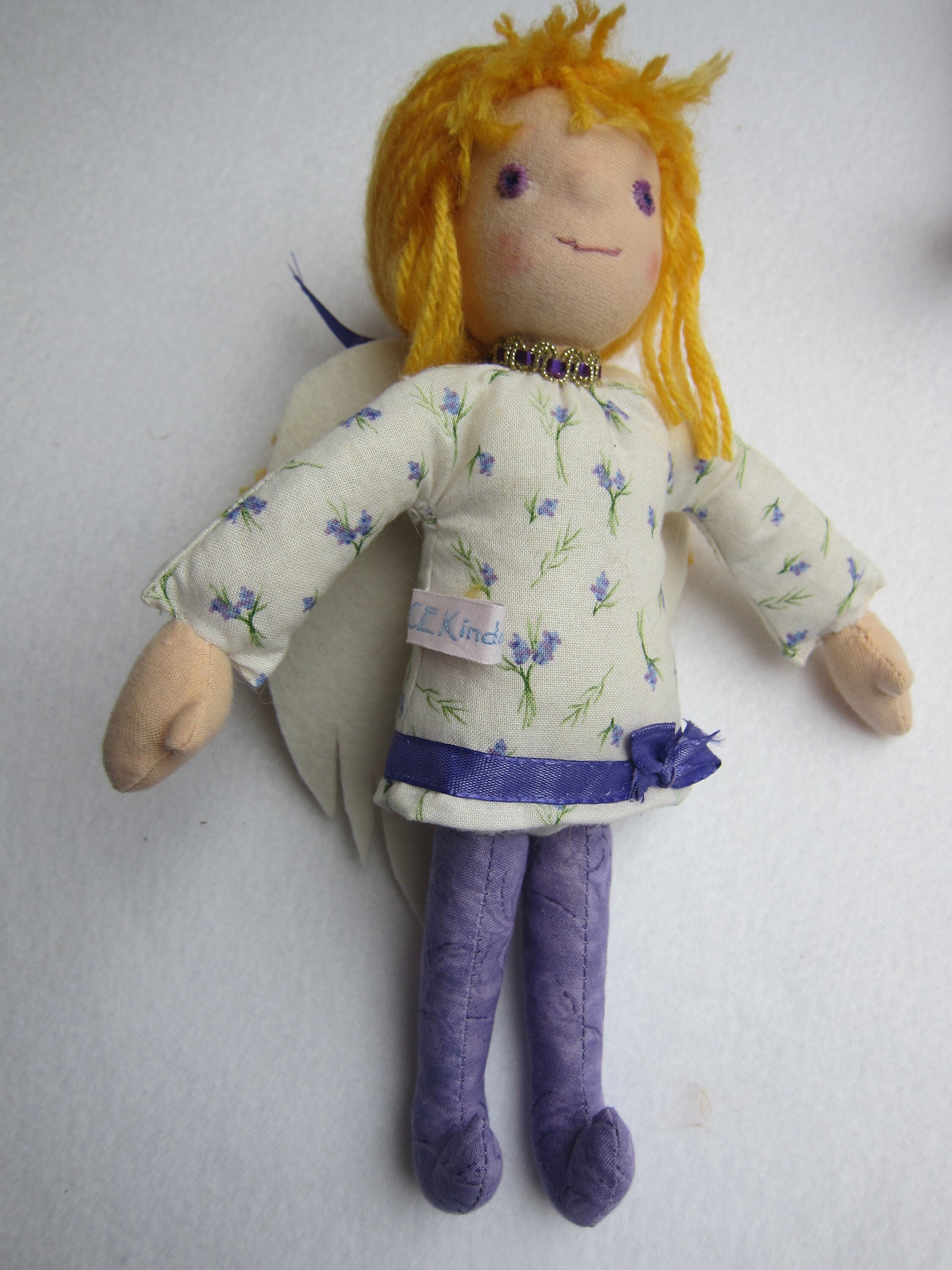 Guardian Angel doll Amy Angel doll white wings blue star | Etsy