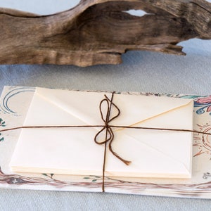 Letter Writing Set - Rustic Stationery on Handmade Paper, Gummed ...