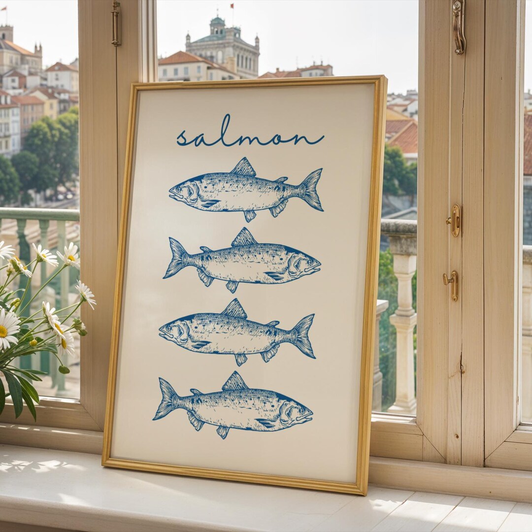 Salmon, Digital, Printable, Instant Download, Wall Art - Etsy