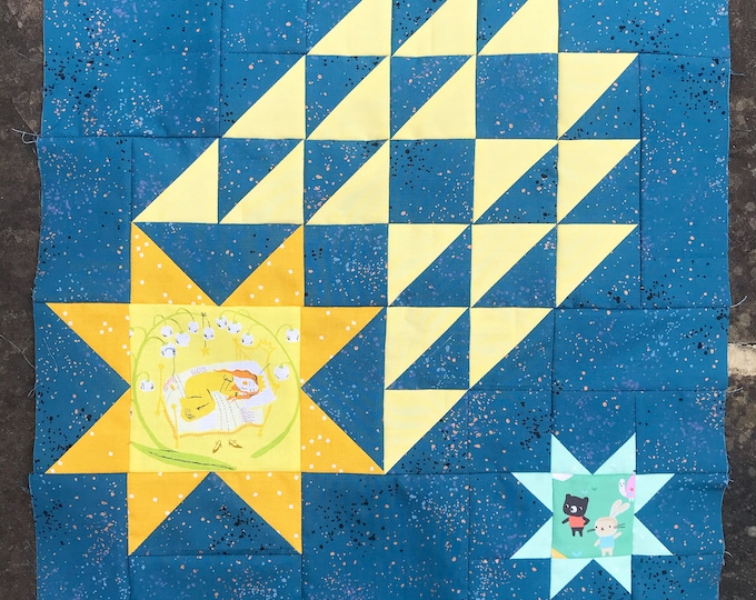 2 Sizes Shooting Stars Quilt Pattern PRINTED, Throw and Queen, Easy ...