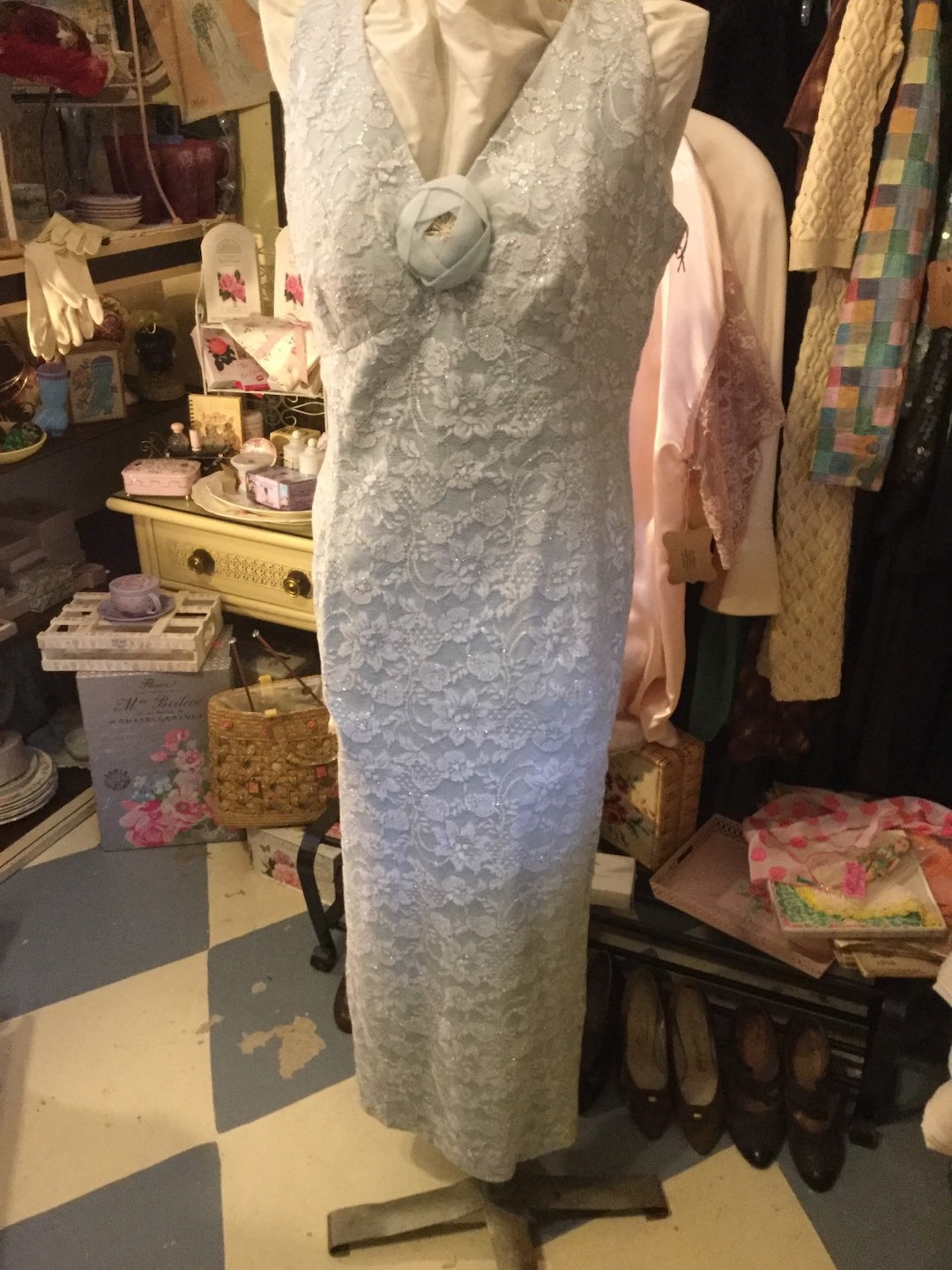 Blue Vintage Gown - Etsy