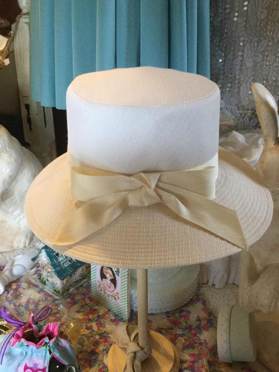 White Linen Hat - Etsy