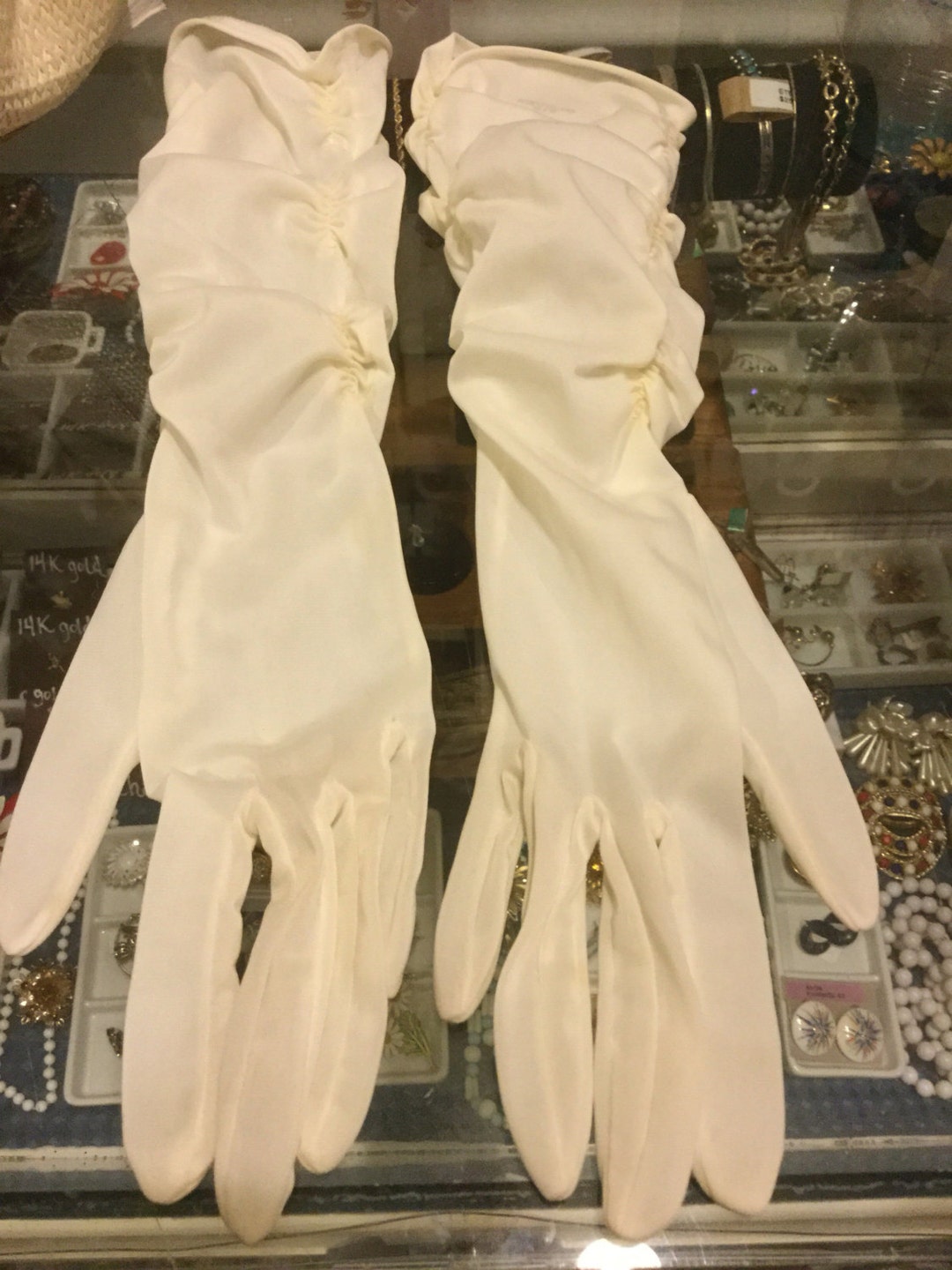 Vintage Nylon Dinner Gloves - Etsy