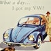 Vintage Poster Vw Car Sign Retro 60s Volkswagen Advert Art Print A3 A4 ...