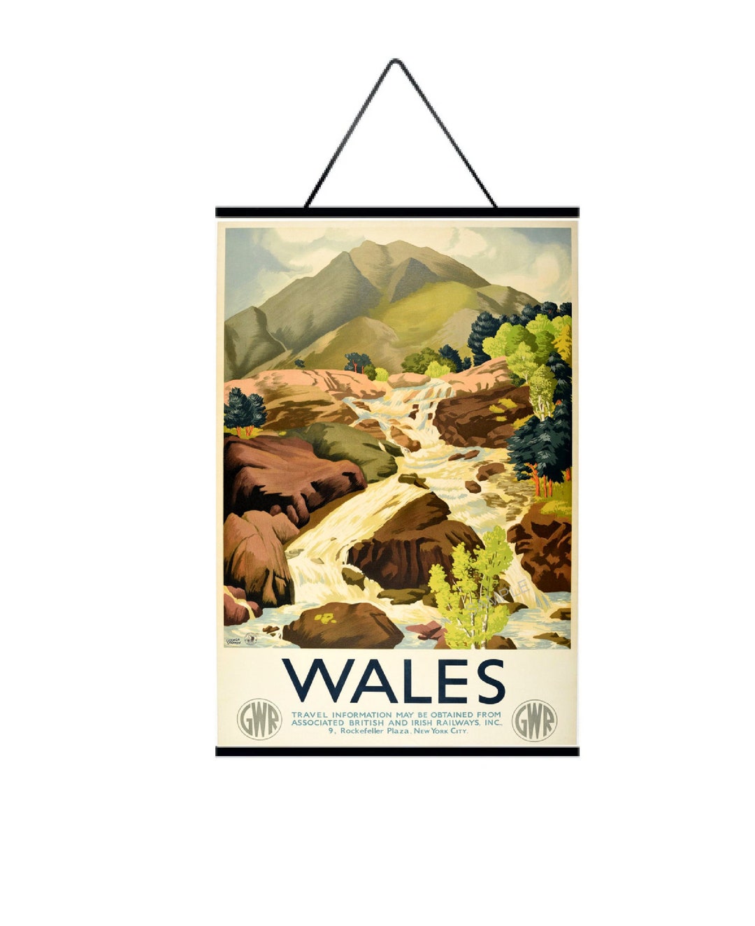 Wales Vintage Railway Poster Welsh GWR Railway Art Print A3 A4 - Etsy