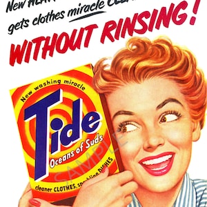 Tide Washing Powder Advertising Poster Vintage Poster Print - Etsy