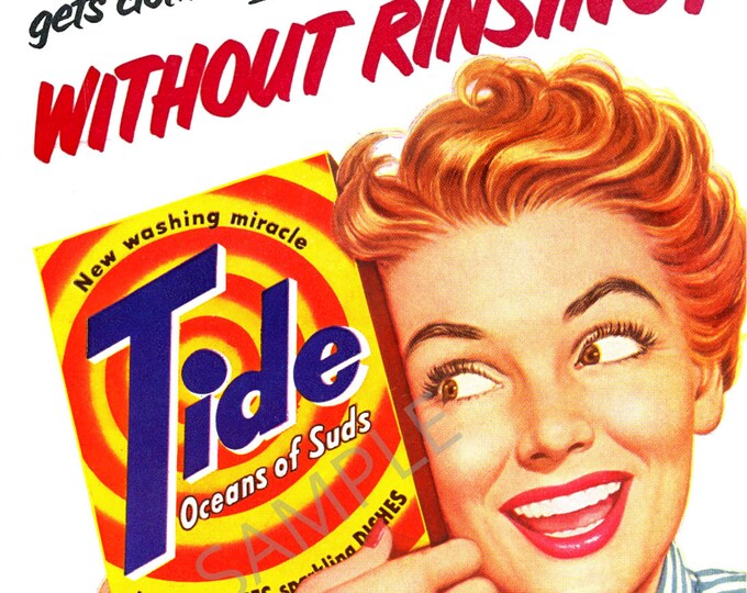 Tide Washing Powder Advertising Poster Vintage Poster Print - Etsy UK