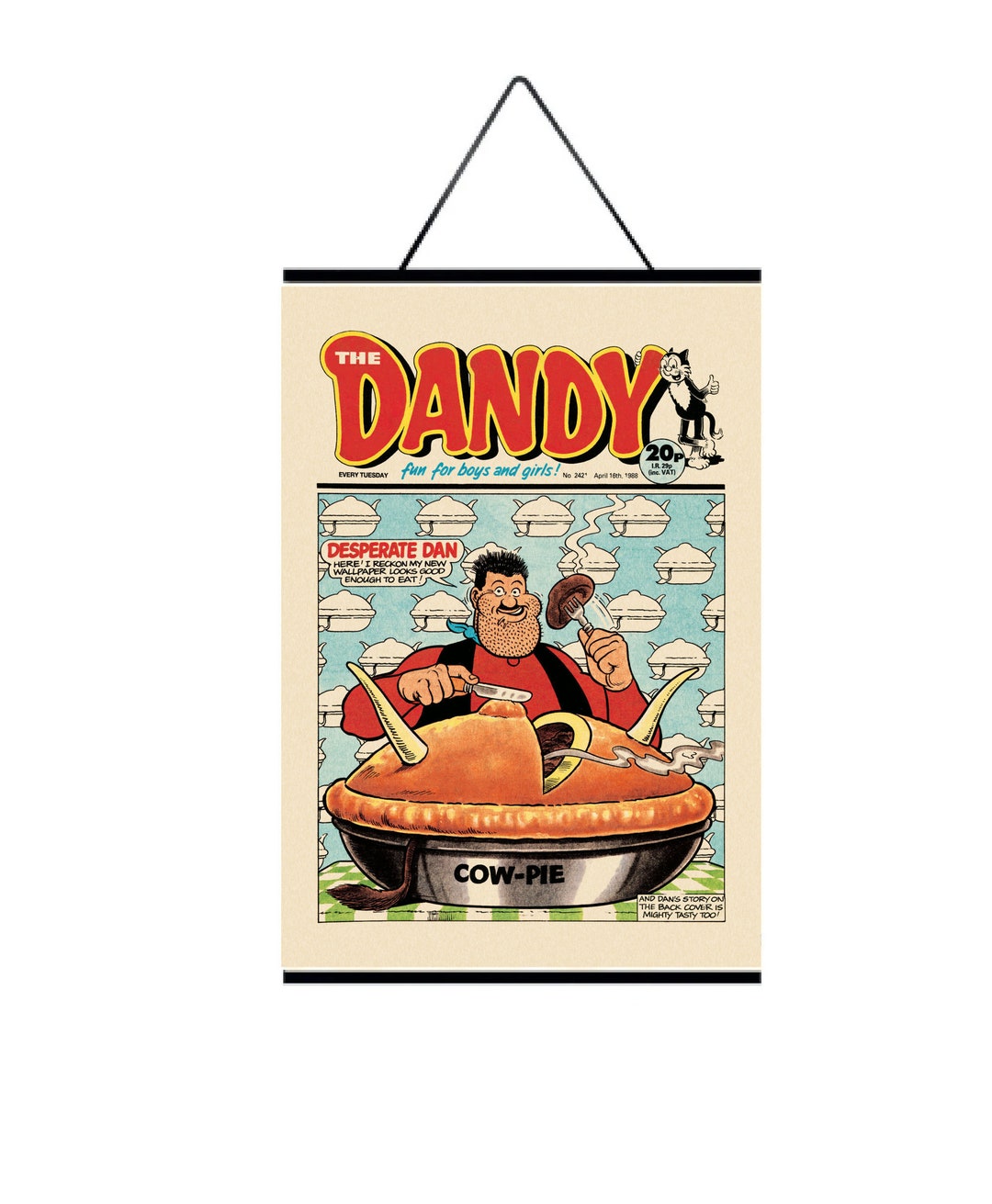 Desperate Dan Vintage Comic Book Poster the Dandy Cow Pie Wall Paper ...