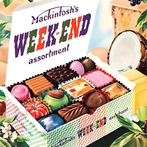 Vintage Poster Mackintosh Weekend Chocolate Assortments Sweets Advert ...