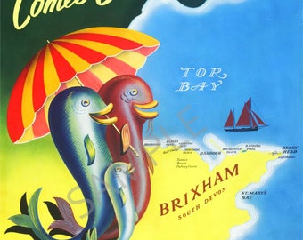 Vintage Railway Poster London Train Rail Gnr Travel Advert - Etsy