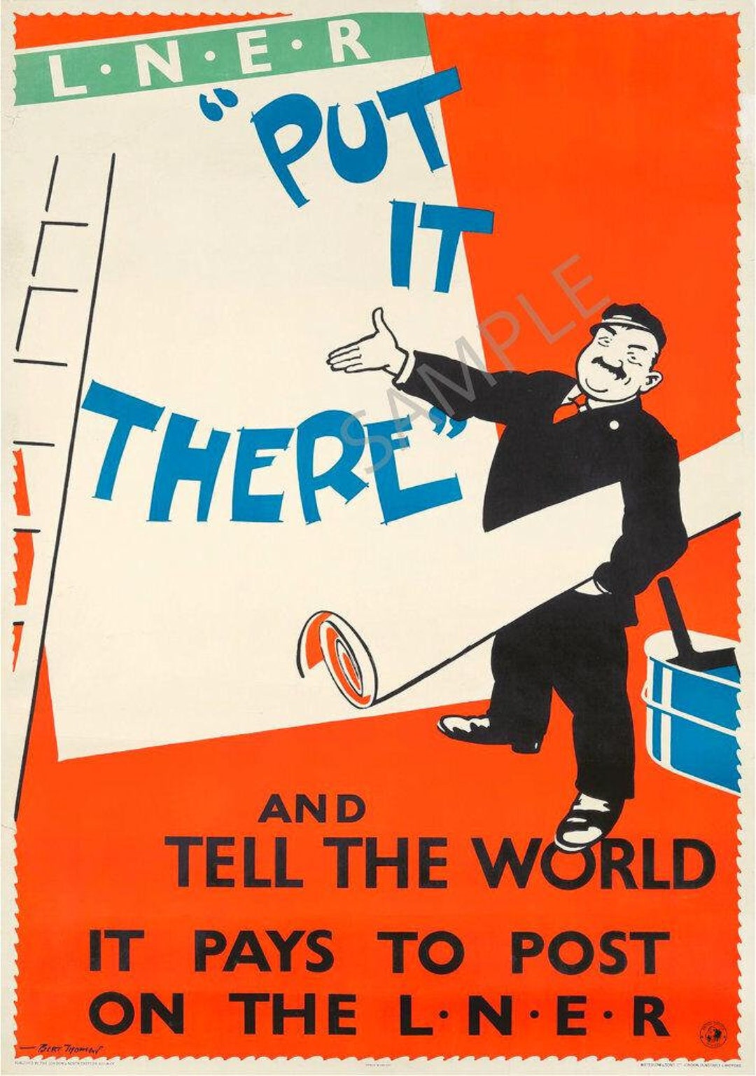 LNER Billboard Advertising Poster 'put It There' Vintage Railway ...