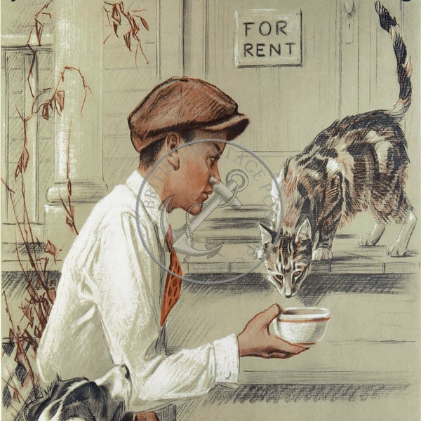 Vintage Poster London Zoo Lynx Cats Camden Tramway Advert Art Deco ...