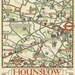 Vintage Poster London Underground Map Hounslow Train Stations Art Print ...