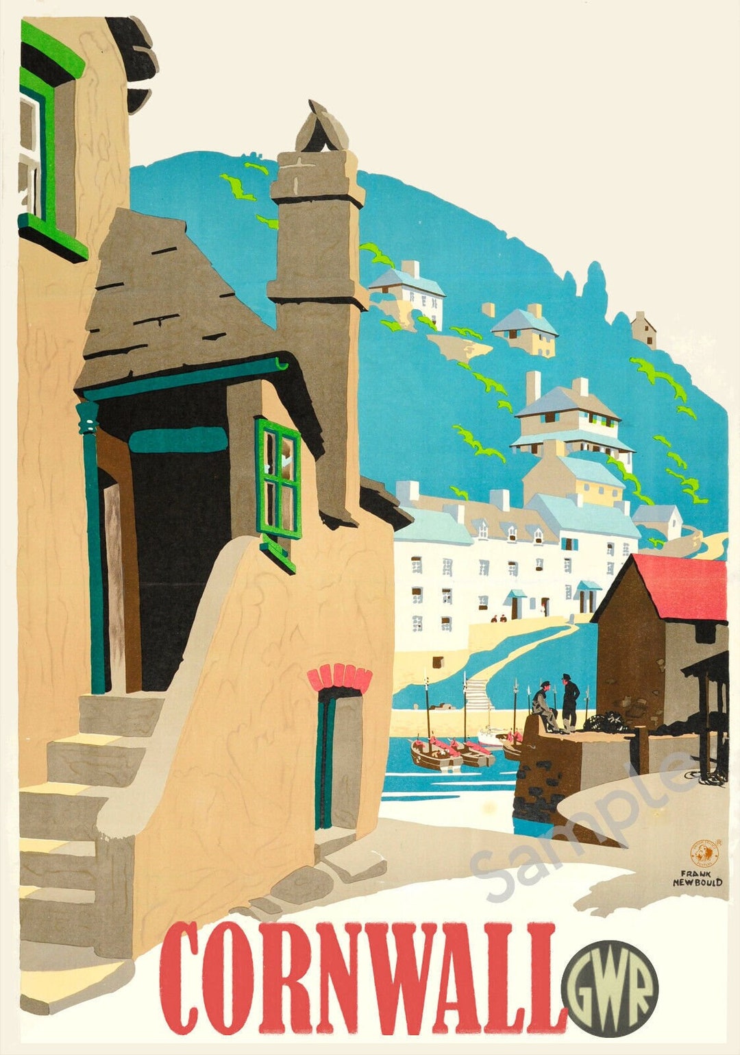 Vintage Railway Poster Cornwall Retro 1930's Wall Art Deco Print A3 A4 ...