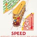 Vintage Poster London's Tramways Transport Advert Fast Tram Park Art ...