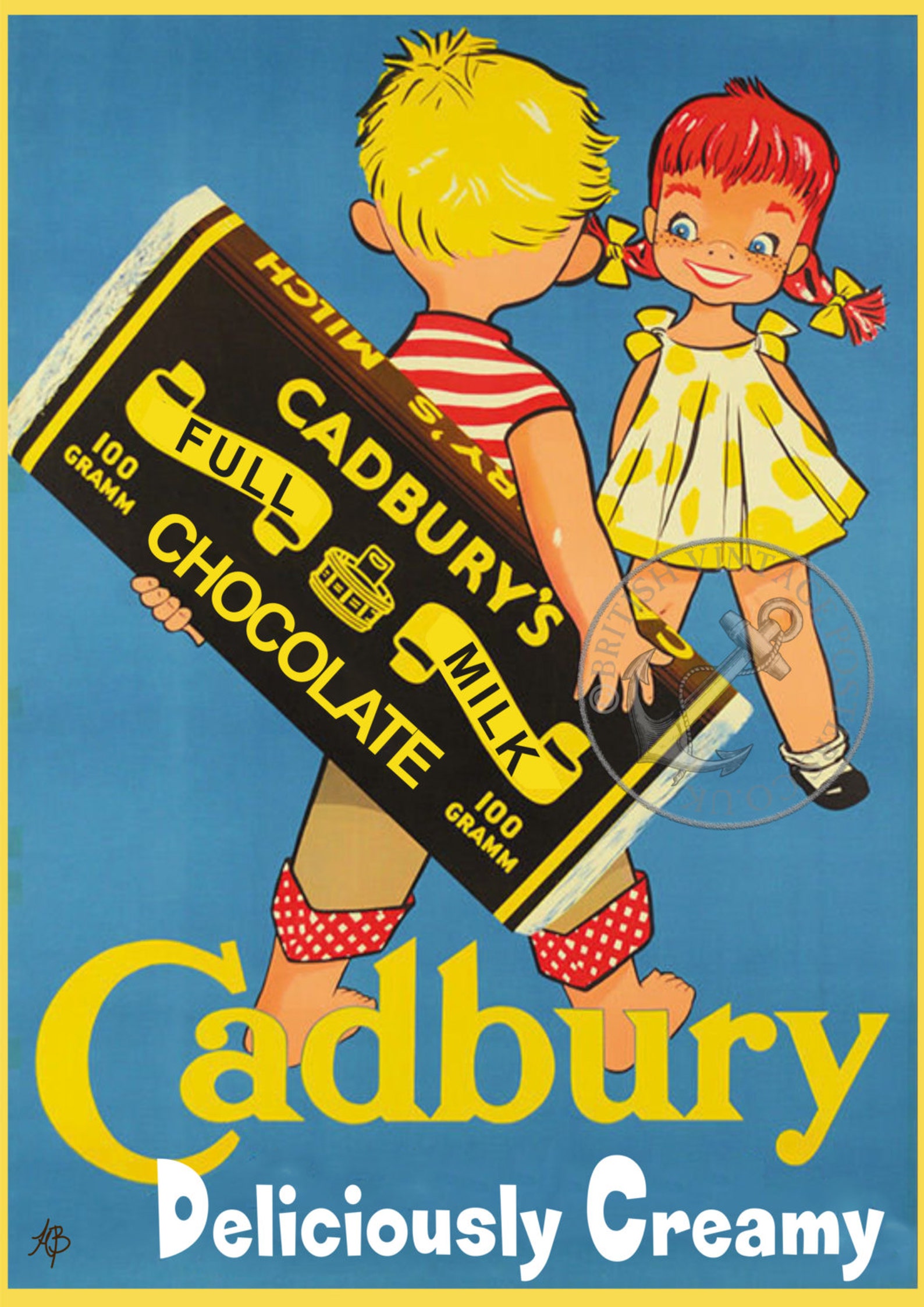 Cadbury's Chocolate Vintage Advertising Poster 1960's - Etsy UK
