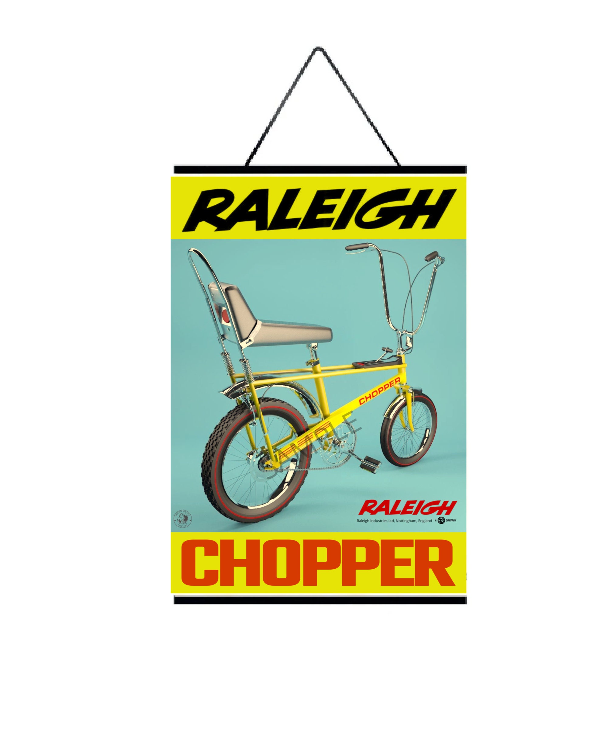 Vintage Poster Raleigh Chopper Bike Advertising Retro | Etsy UK