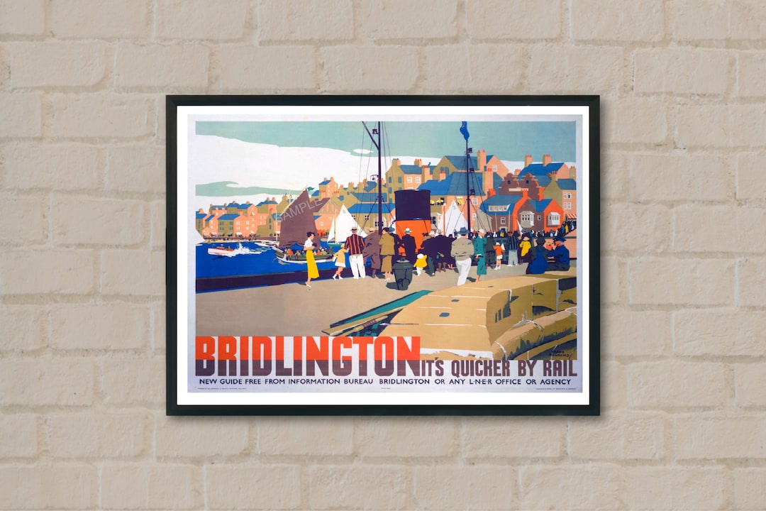 Vintage Bridlington Railway Poster: Yorkshire Coast Travel Art Print - Etsy