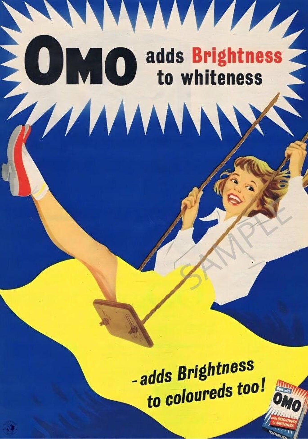 Vintage OMO Soap Powder Ad Poster: Laundry Room Print - Etsy UK