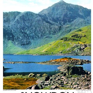 Vintage Railway Poster Snowdon Wales Train Travel Wall Art - Etsy UK
