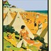 Vintage Railway Poster Mablethorpe Beach Art Deco Couple Holidays Print ...