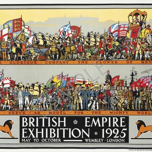 Vintage Poster London Wembley Exhibition 1925 Tourism Ad Art Print A4 ...