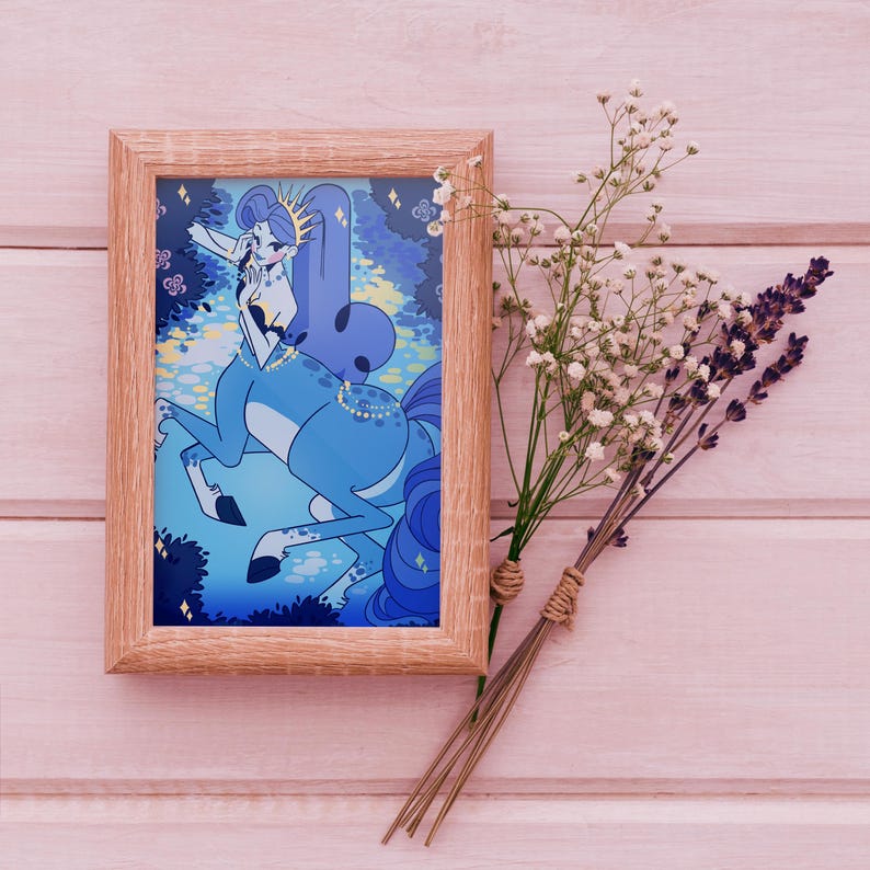Centaur Original Artwork Mini Print 4" X 6" | Ready to Gift | - Etsy