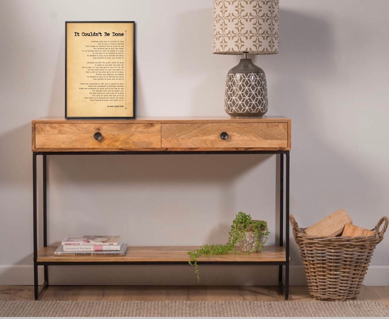 It Couldn't Be Done by Edgar Albert Guest Poetry Poster - Etsy UK