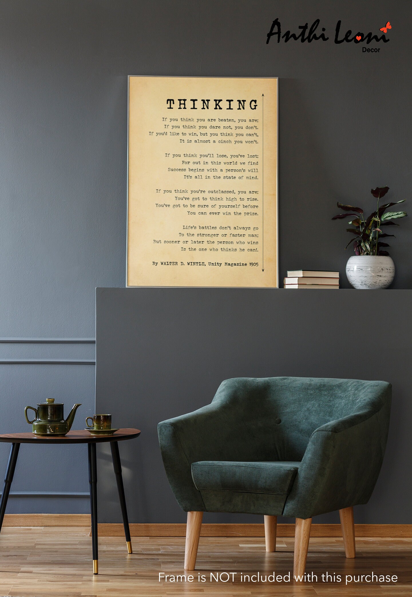 Thinking Poem by Walter D Wintle Unity Magazine Poster Print - Etsy Canada