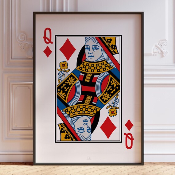 Queen Card Diamonds Premium Photo | Playing Card Queen Of Diamonds