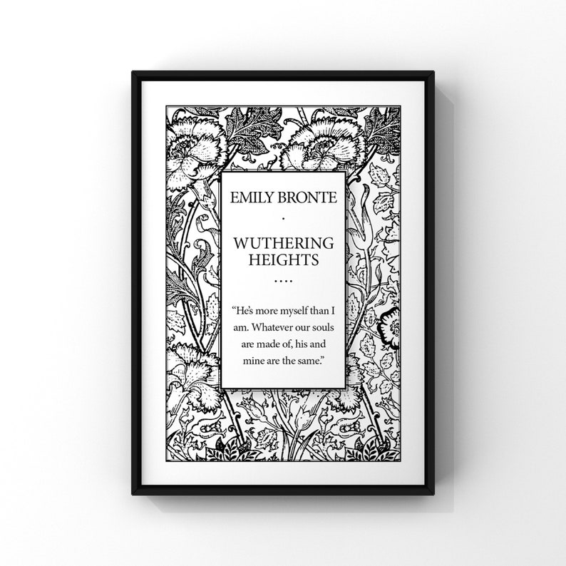 Wuthering Heights Book Cover Art Poster Print Emily Bronte | Etsy UK