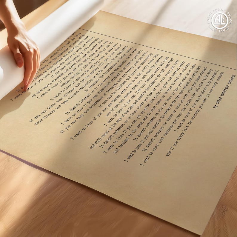 The Invitation Poem Poster Print by Oriah Mountain Dreamer | Love Poem ...