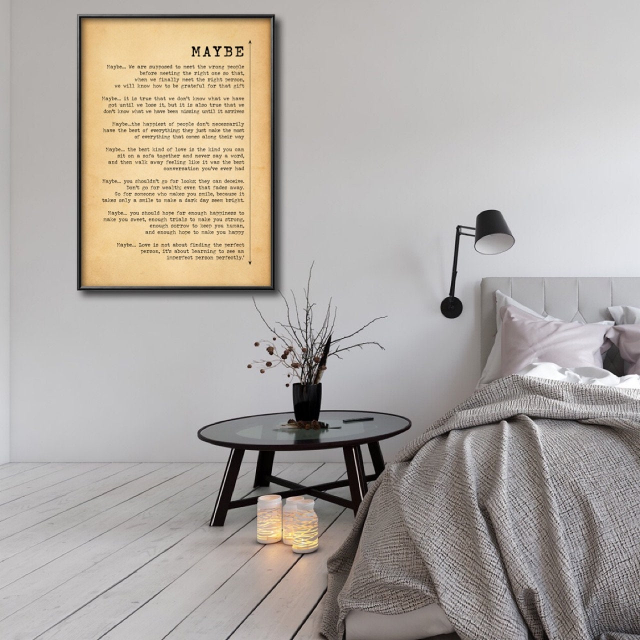 Maybe Love Poem Print Romantic Poetry Boyfriend Gift | Etsy