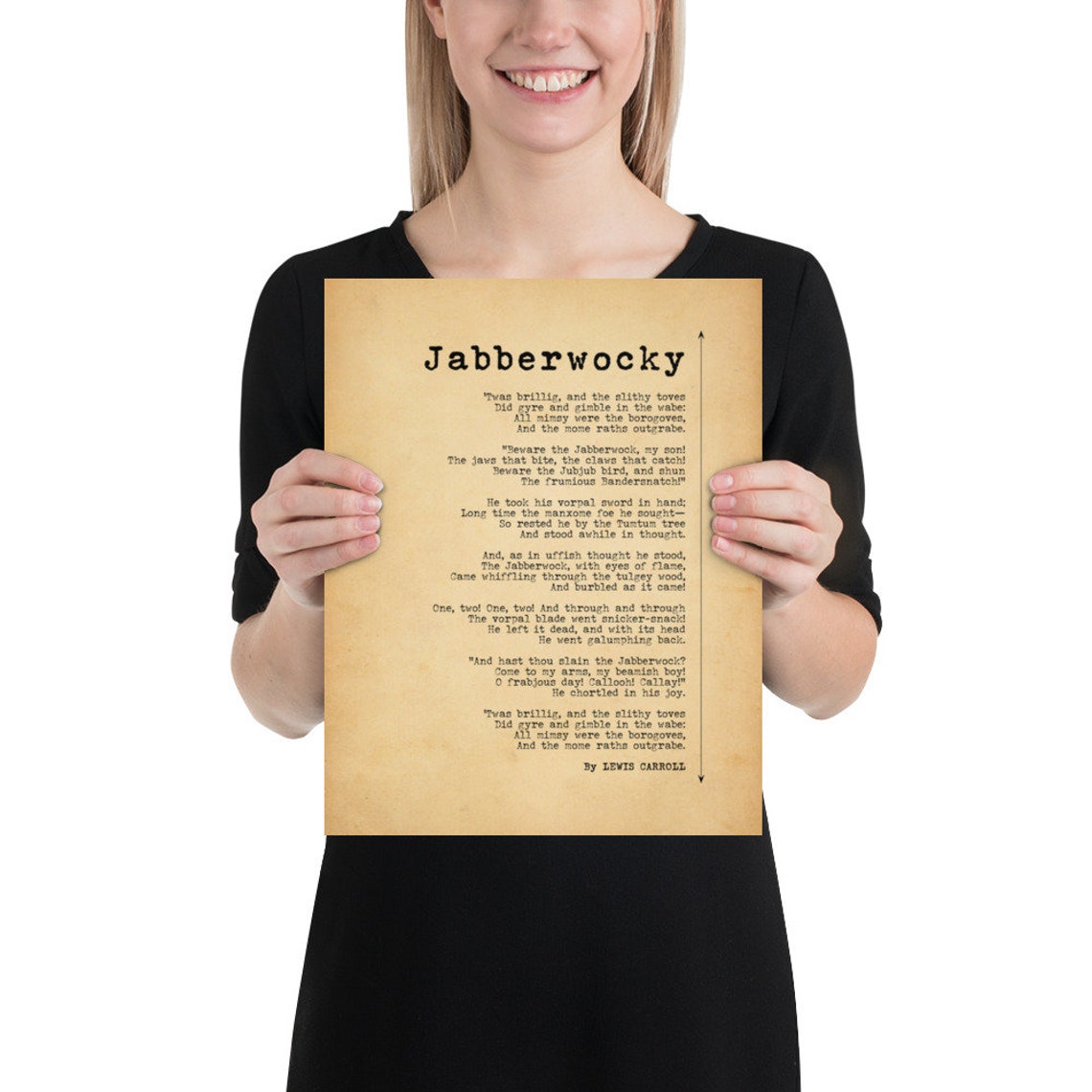 Jabberwocky Poem by Lewis Carroll Poster Print Nonsense Poem - Etsy