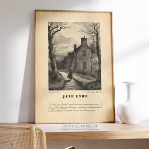 Jane Eyre Print Book Page Quote by Charlotte Bronte Wall Art Poster ...