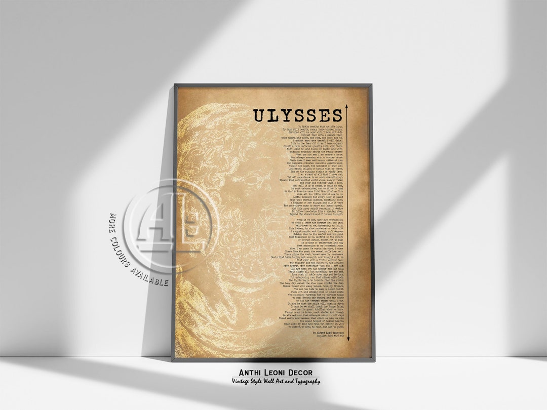 Ulysses Poem by Alfred Lord Tennyson Poster Print Ulysses Art Print ...