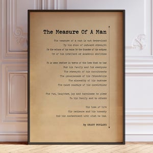 The Measure of A Man Poem by Grady Poulard, Princess Diana Memorial ...