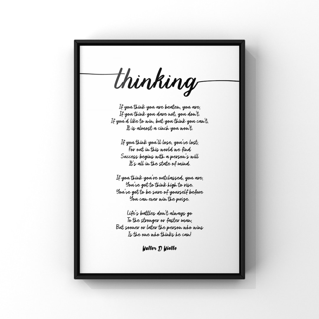 Thinking Poem in a Contemporary Script Font by Walter Wintle | Thinking ...