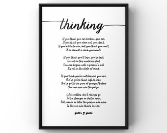 Thinking Poem Poster - Etsy