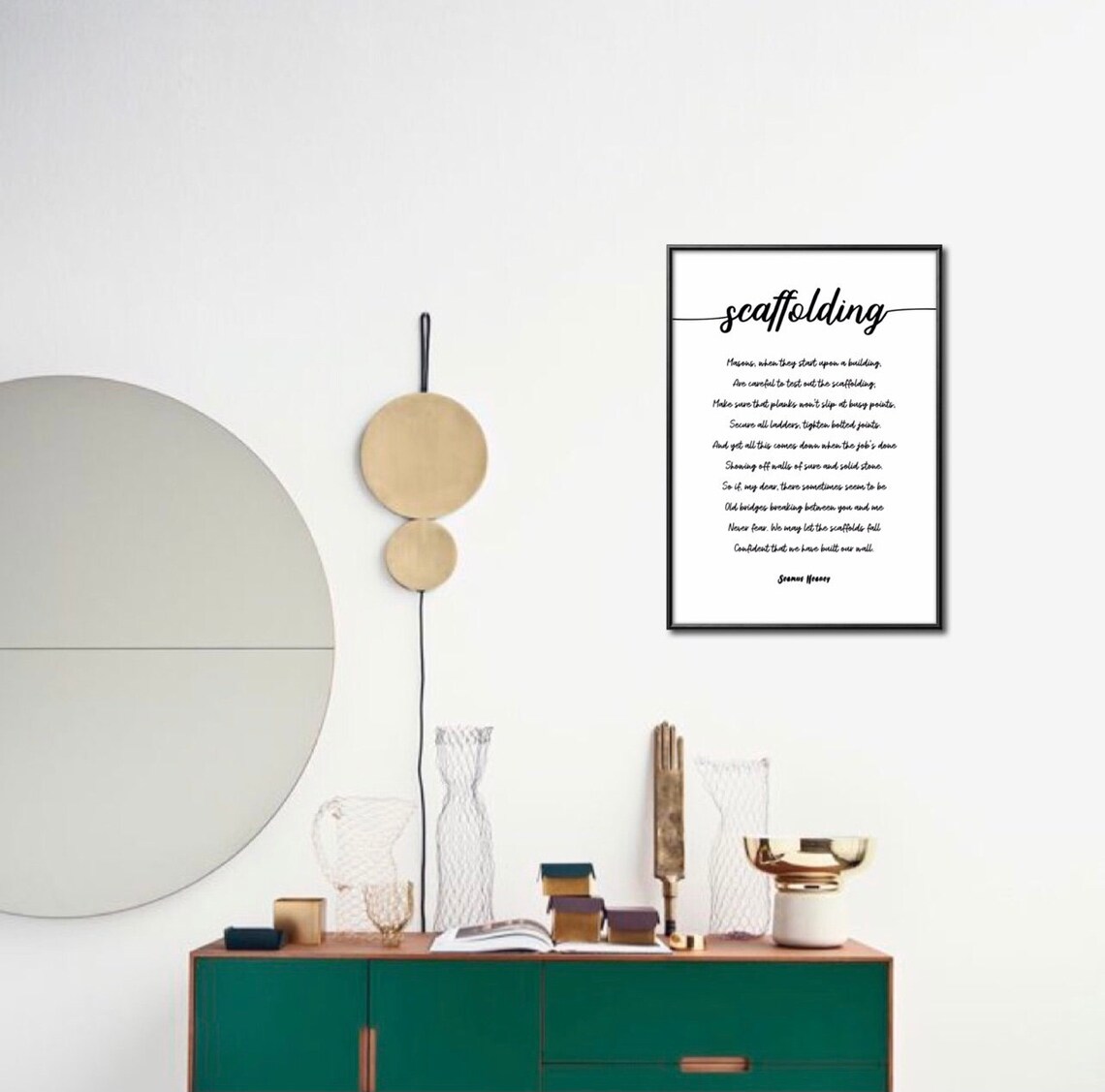 Seamus Heaney Poem Scaffolding Print Love Poetry in Script | Etsy