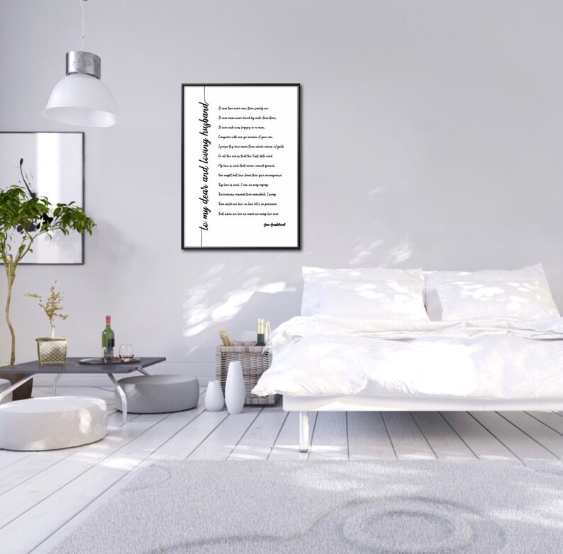 To My Dear and Loving Husband Poem by Anne Bradstreet Poster - Etsy